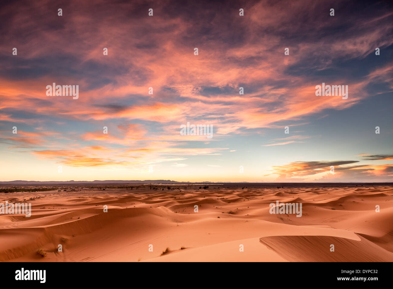 Sunset at Merzouga dunes, Morocco, Africa Stock Photo - Alamy