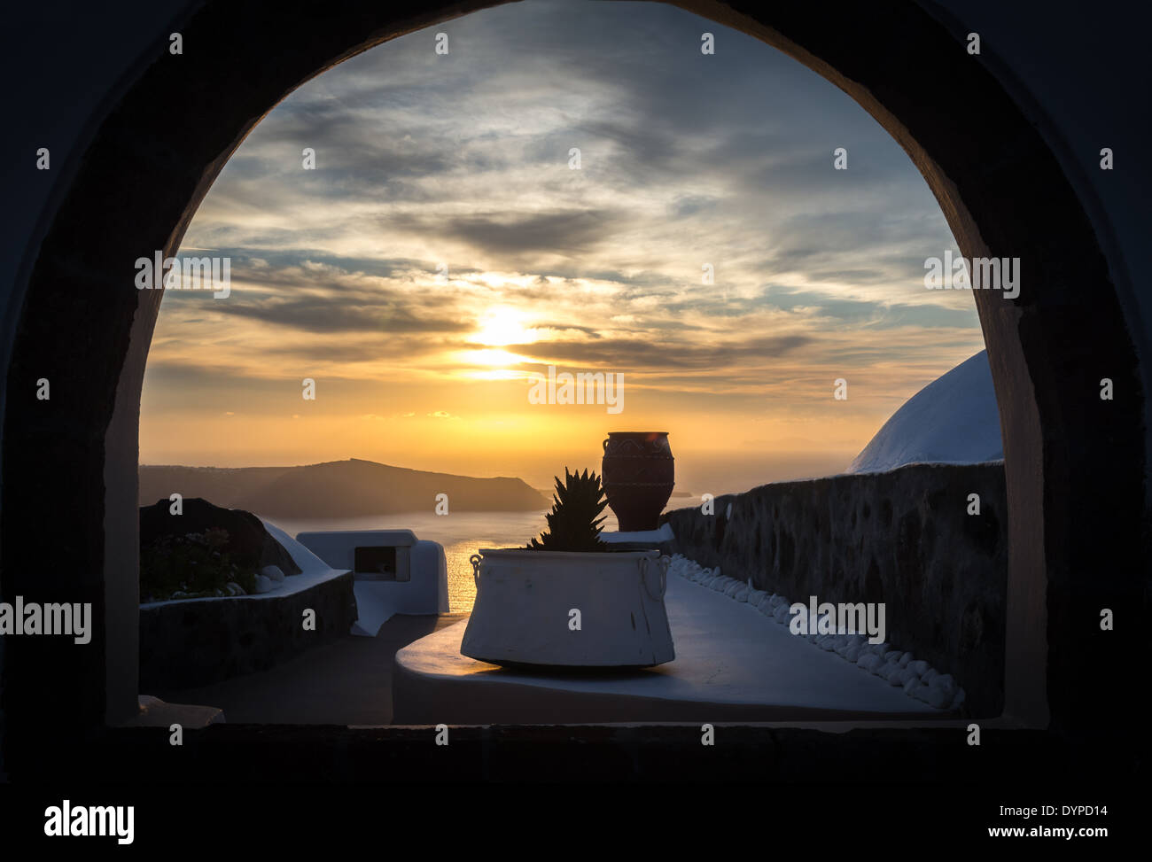 Terrace santorini volcano hi-res stock photography and images - Alamy