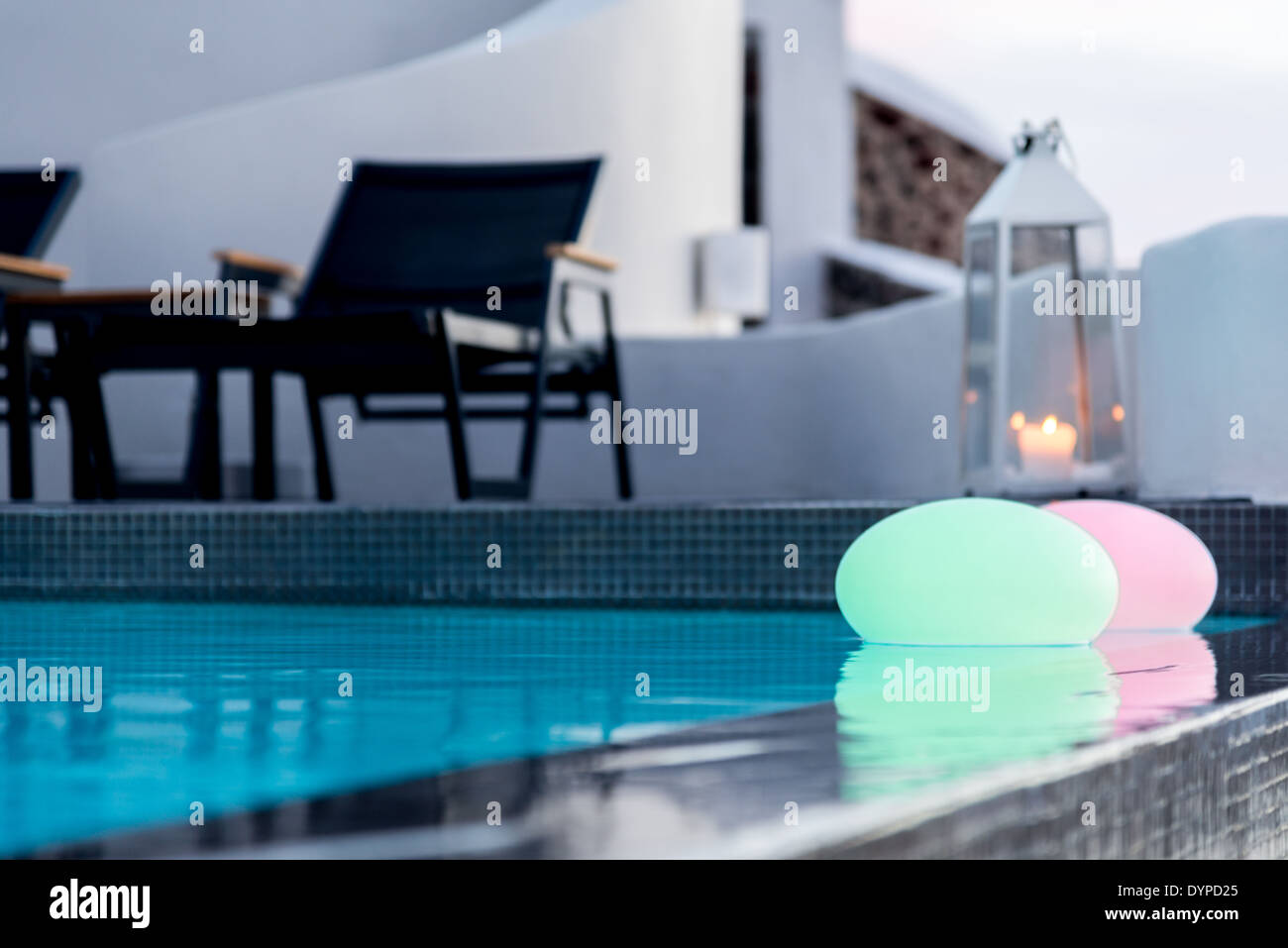 Swimming pool with balloons Stock Photo - Alamy