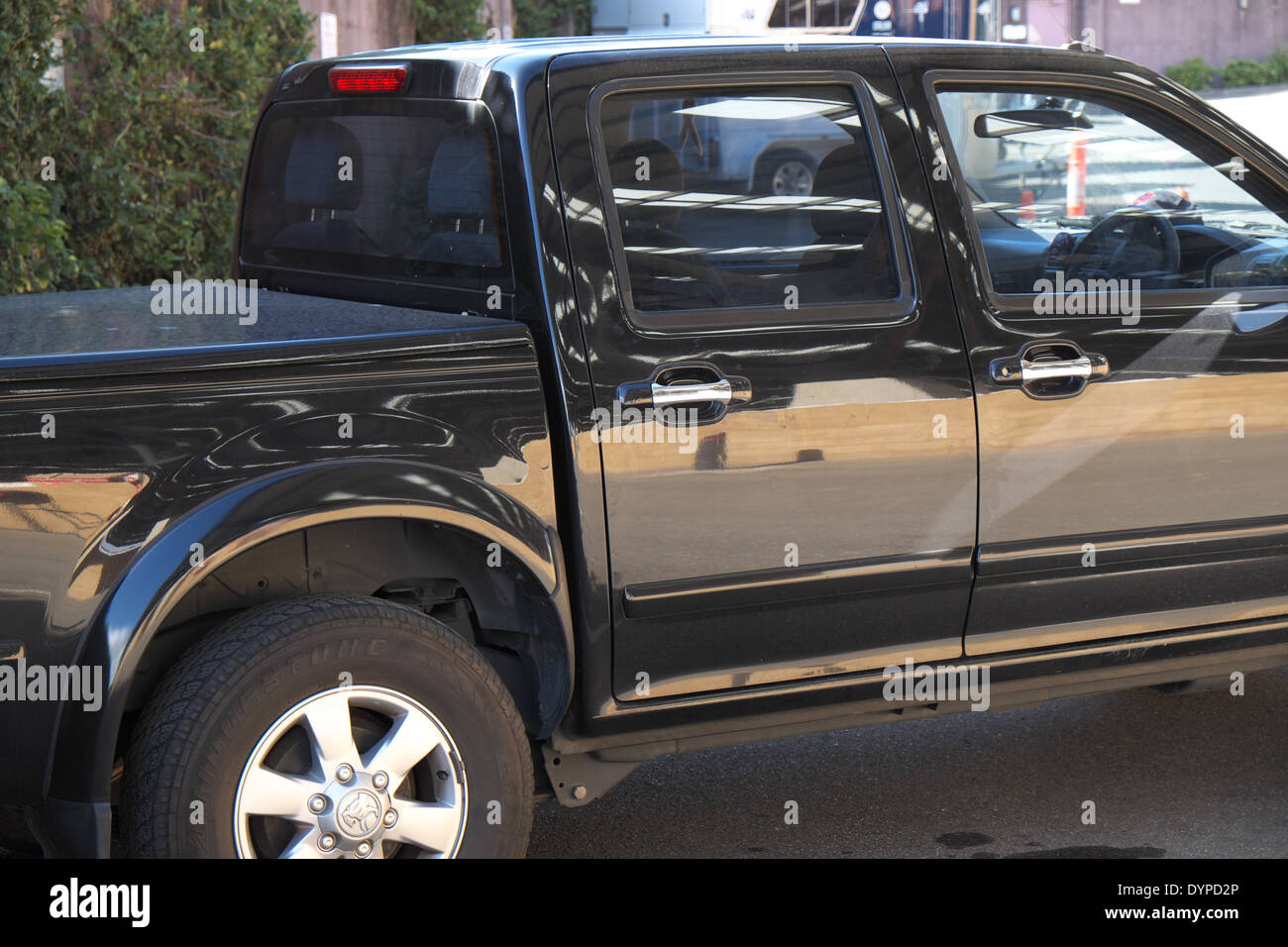 Holden rodeo ute vehicle in black, parked in Sydney Stock Photo - Alamy