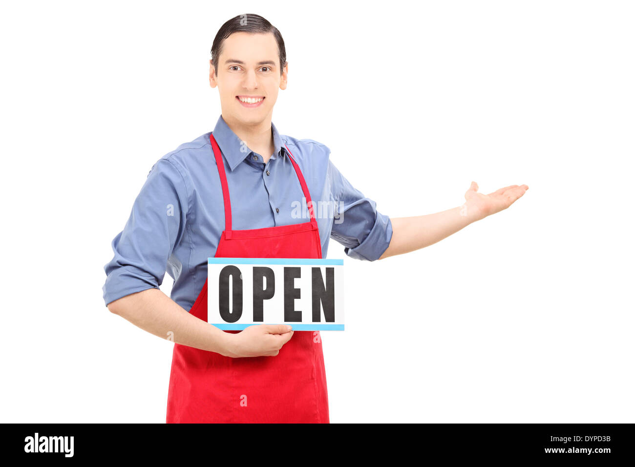 Open sign store owner hi-res stock photography and images - Alamy
