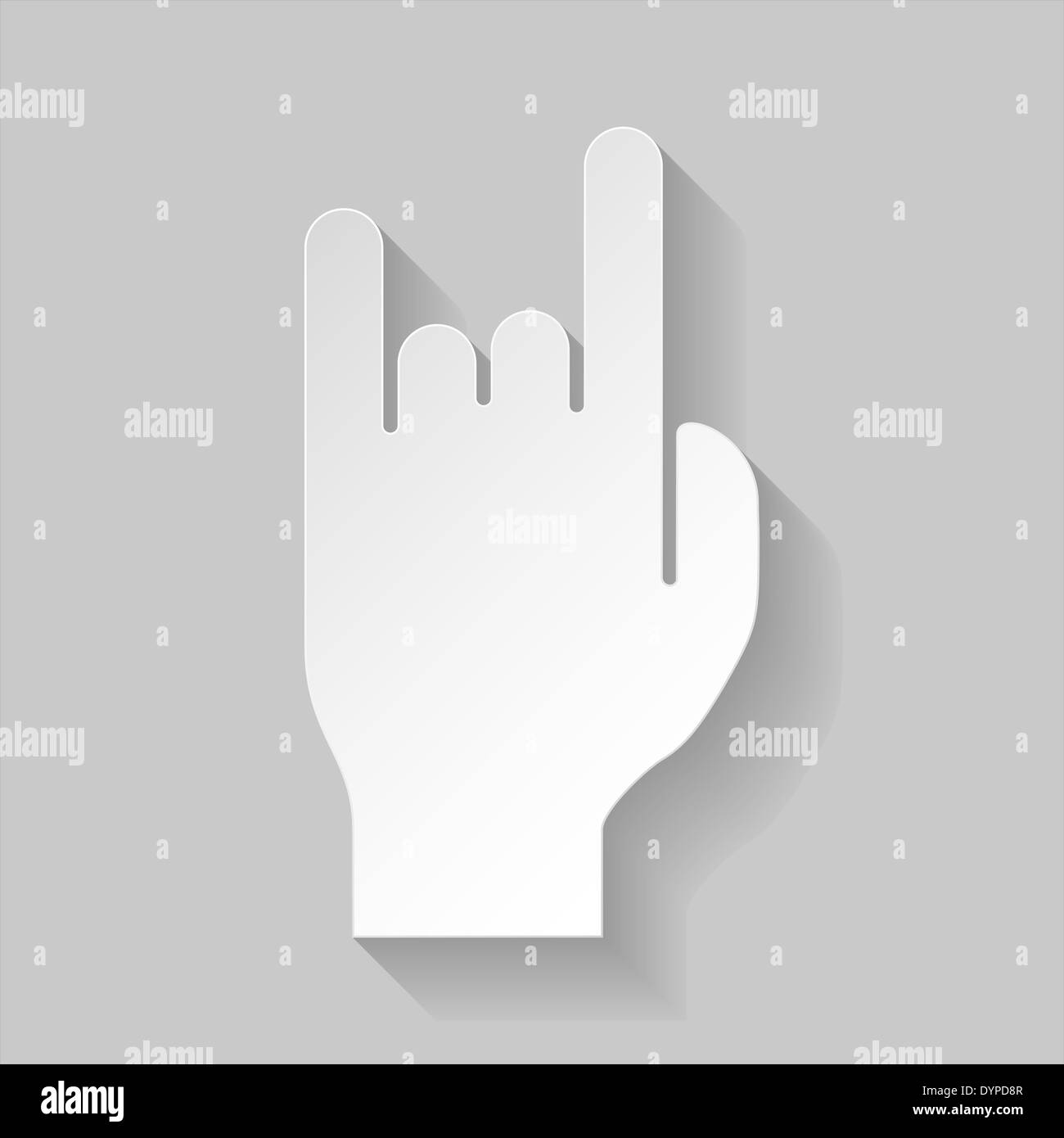 Hand gesture devil sign Black and White Stock Photos & Images - Alamy