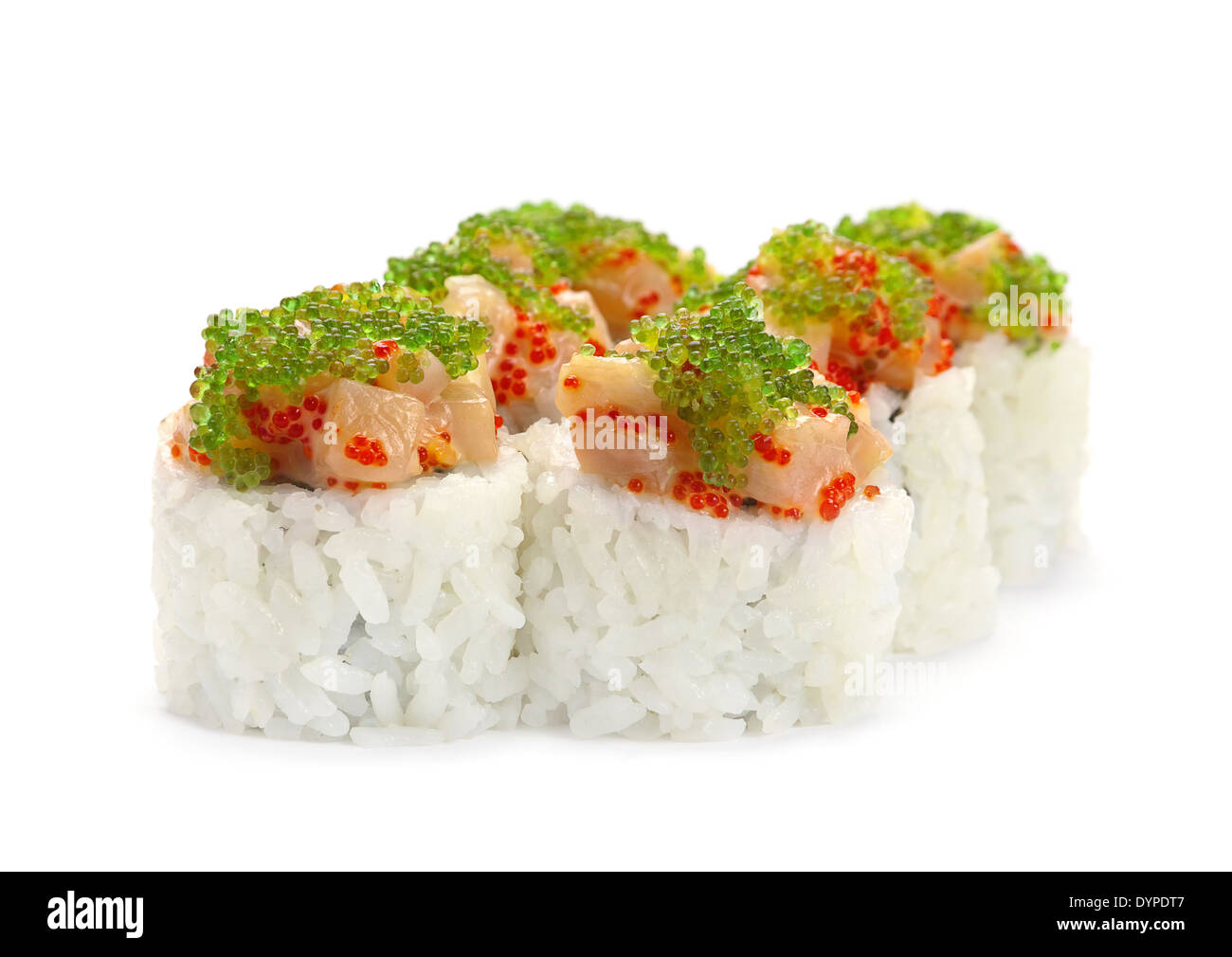 Japanese food roll isolated on white Stock Photo - Alamy