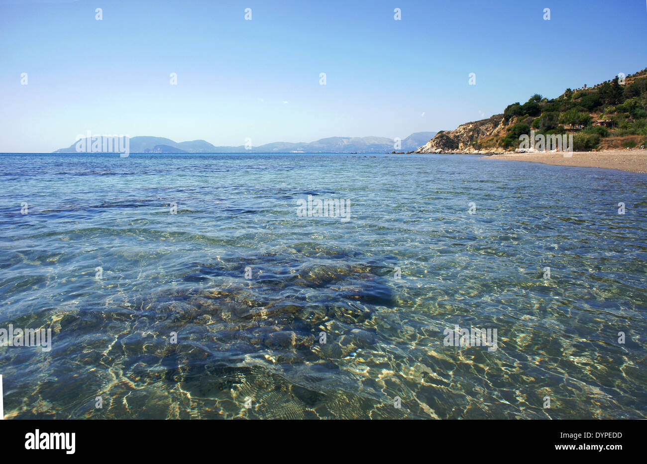 stones at the bottom of the bay, island of Zakynthos, Greece Stock ...