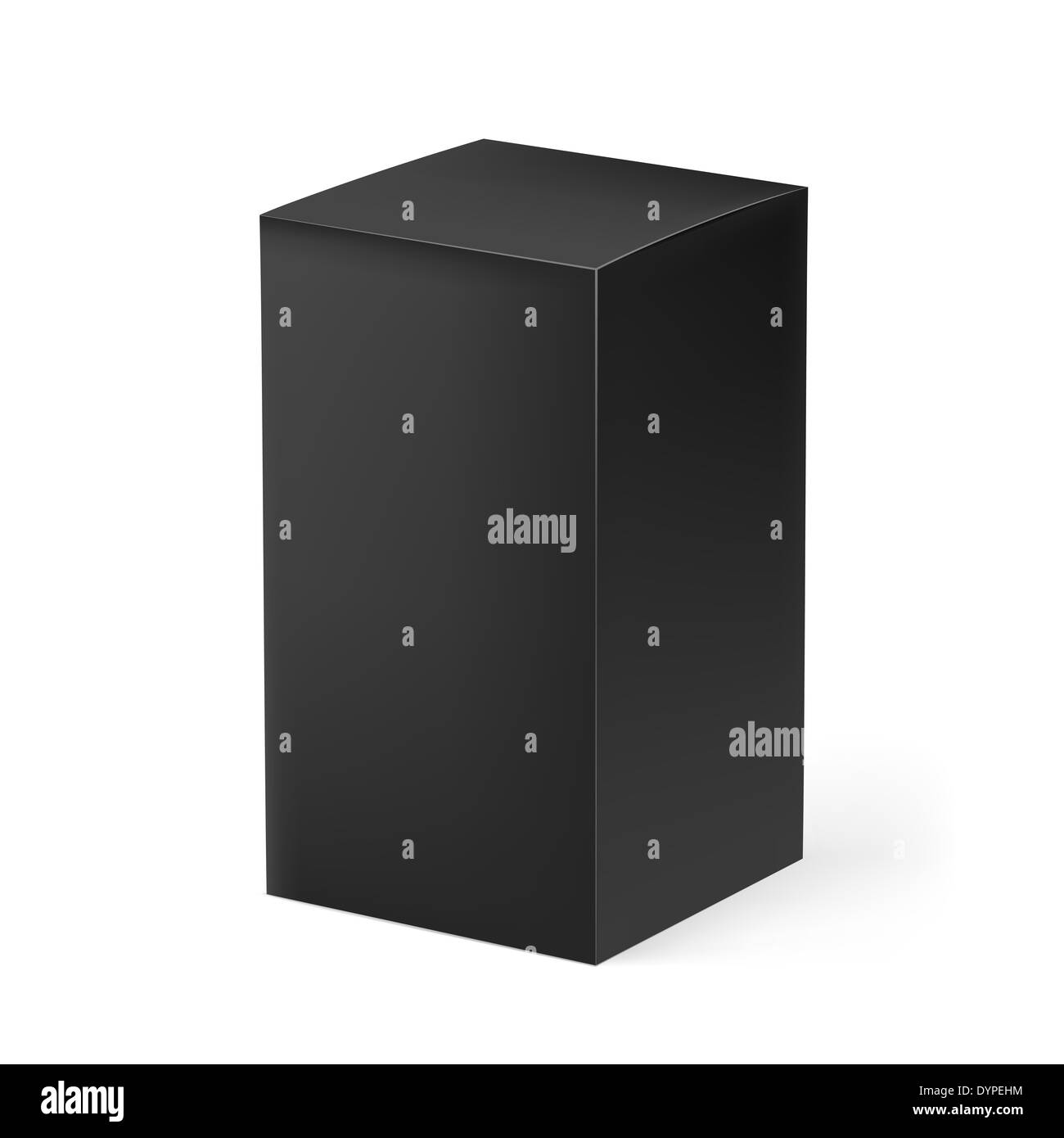 Black rectangular carton box isolated on white background Stock Photo ...