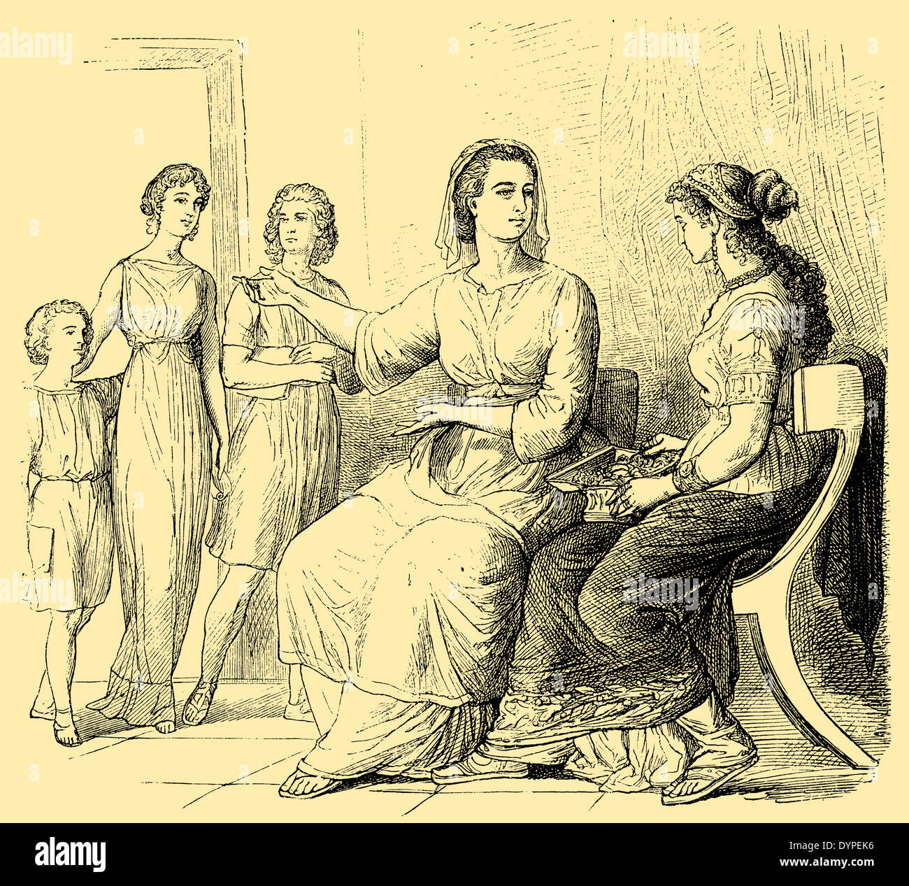 Cornelia and her children Stock Photo - Alamy