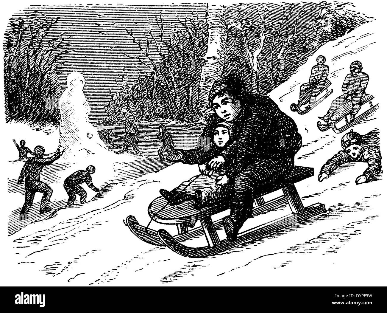 Line engravings winter hi-res stock photography and images - Alamy