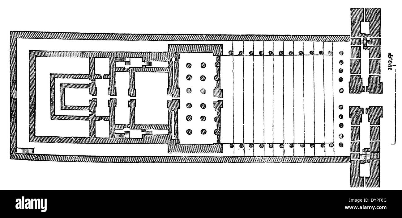 Edfu temple floor plan hi-res stock photography and images - Alamy