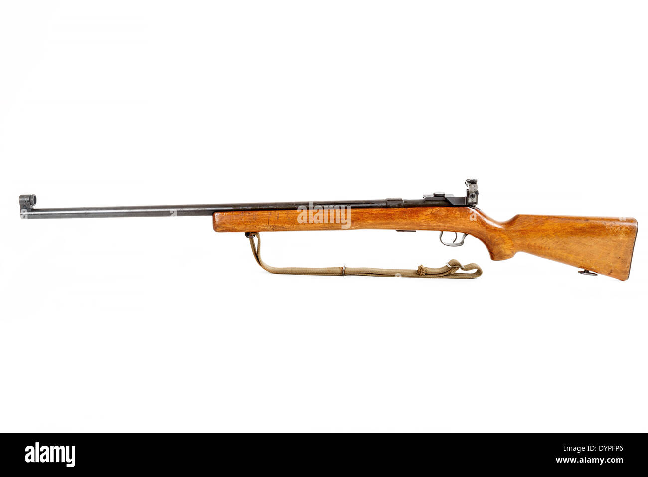 old bolt action rifle isolated on white background Stock Photo - Alamy