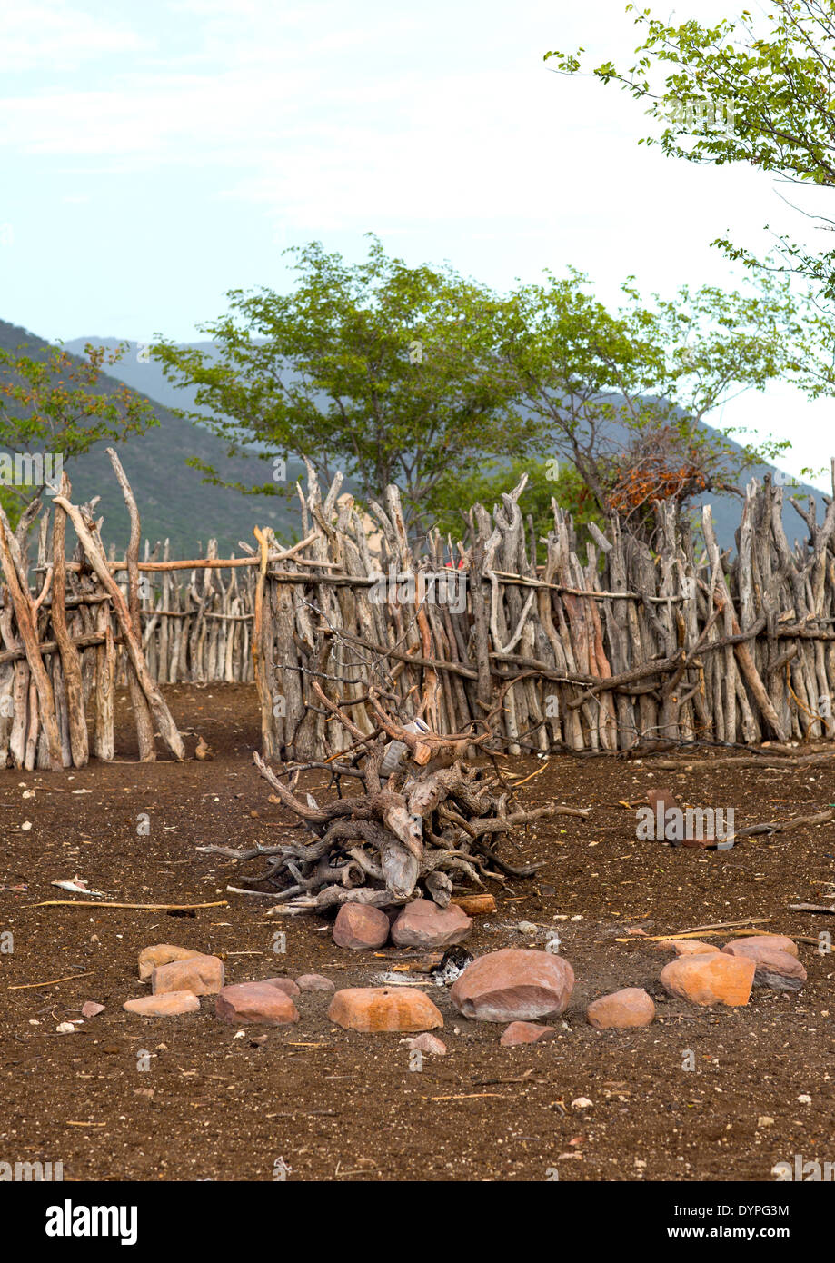 Fire In A Traditional Himba Village, Epupa, Namibia Stock Photo - Alamy