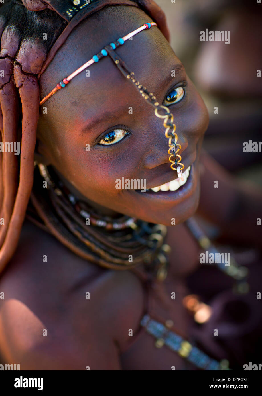 Himba Woman Hairstyle, Epupa, Namibia Stock Photo - Alamy
