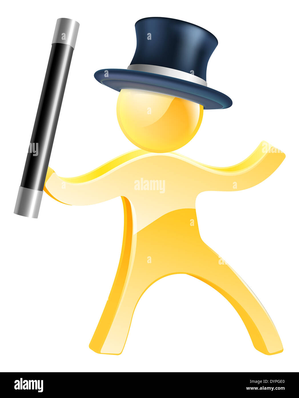 Cartoon wizard waving magic wand hi-res stock photography and images ...