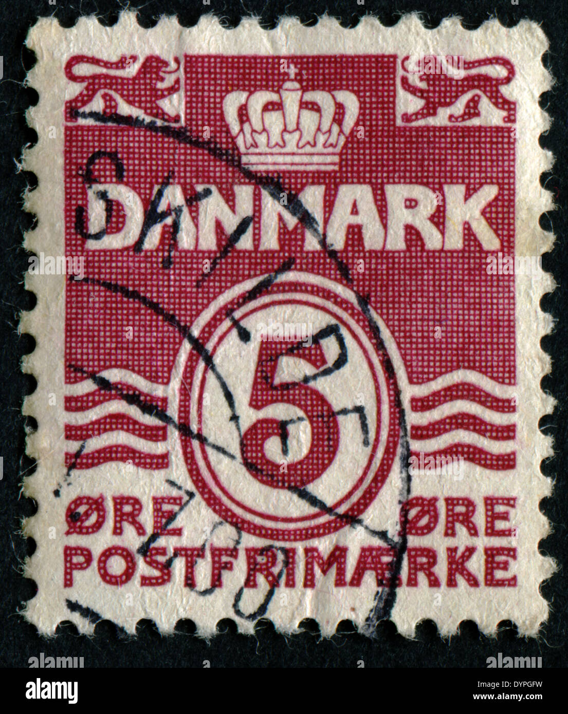 DENMARK - CIRCA 1960 : a stamp printed in Denmark shows 50 crowns ...