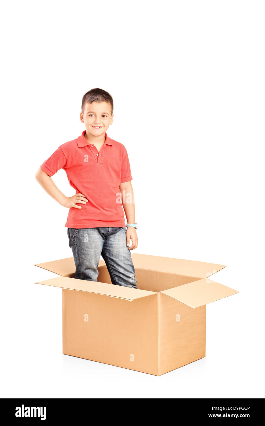 Boy in a box Cut Out Stock Images & Pictures - Alamy