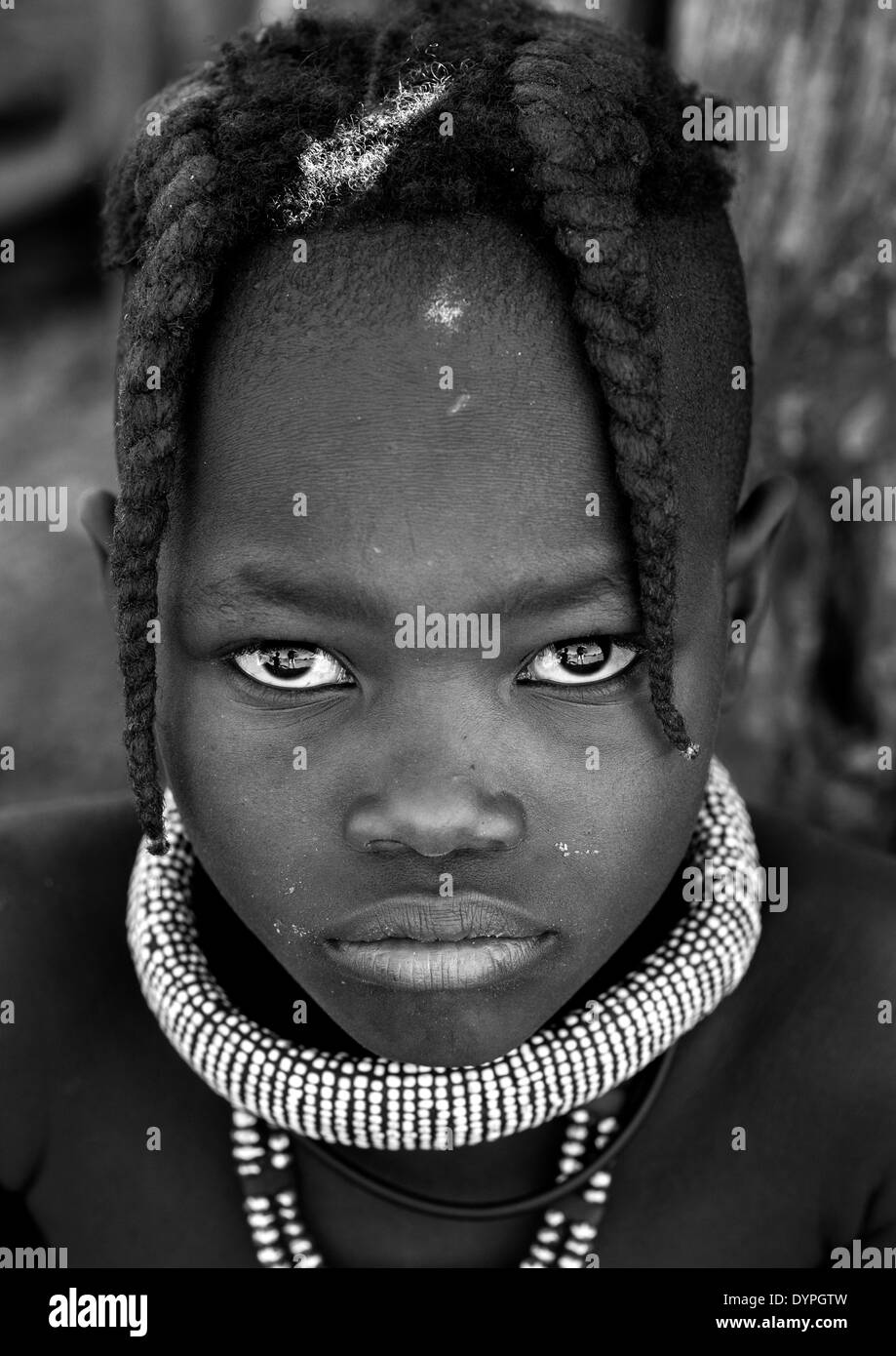 Young Himba Girl With Ethnic Hairstyle, Epupa, Namibia Stock Photo - Alamy