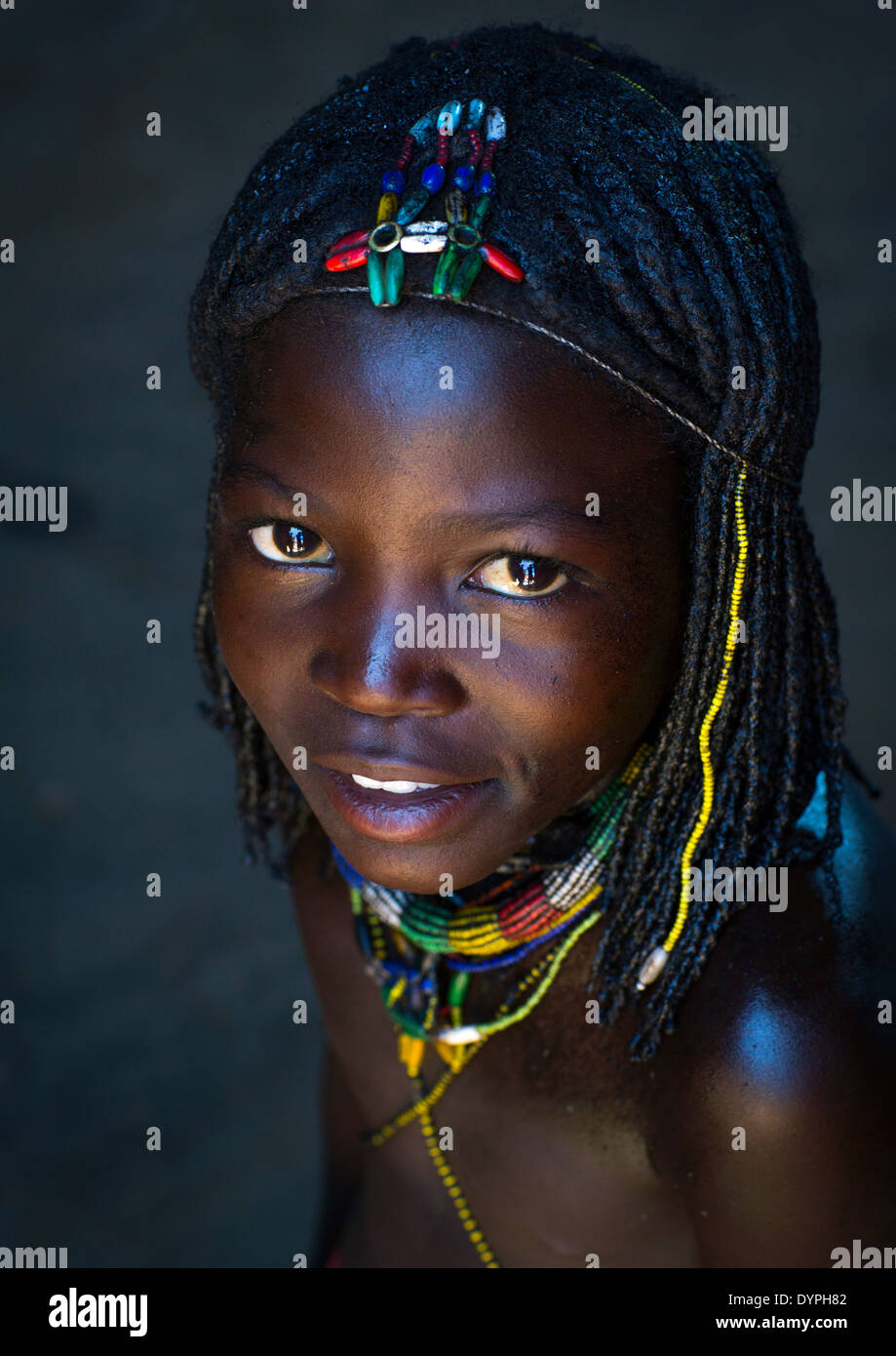 Mucawana Tribe Girl, Ruacana, Namibia Stock Photo - Alamy