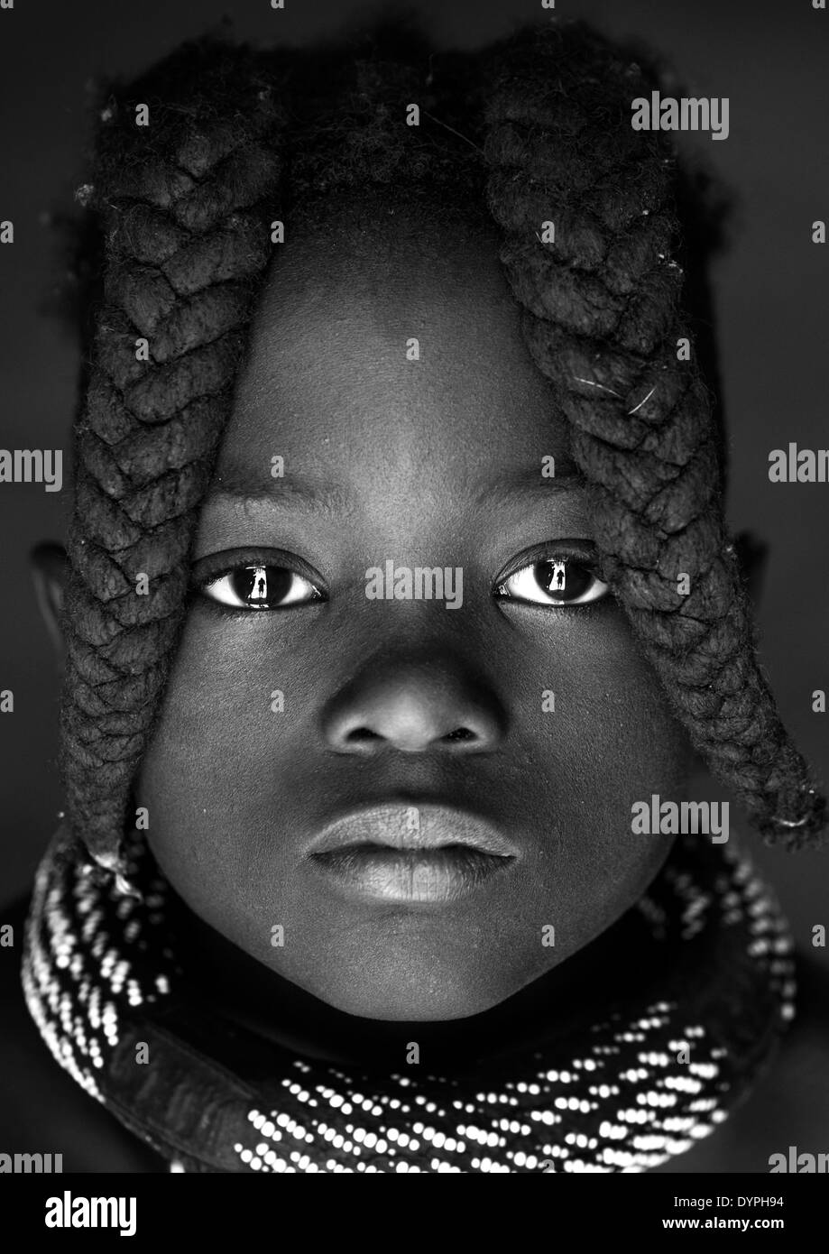 Young Himba Girl With Ethnic Hairstyle, Epupa, Namibia Stock Photo - Alamy