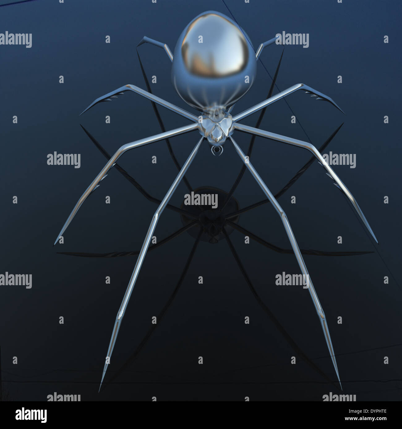 Chrome spider on a white background Stock Photo - Alamy