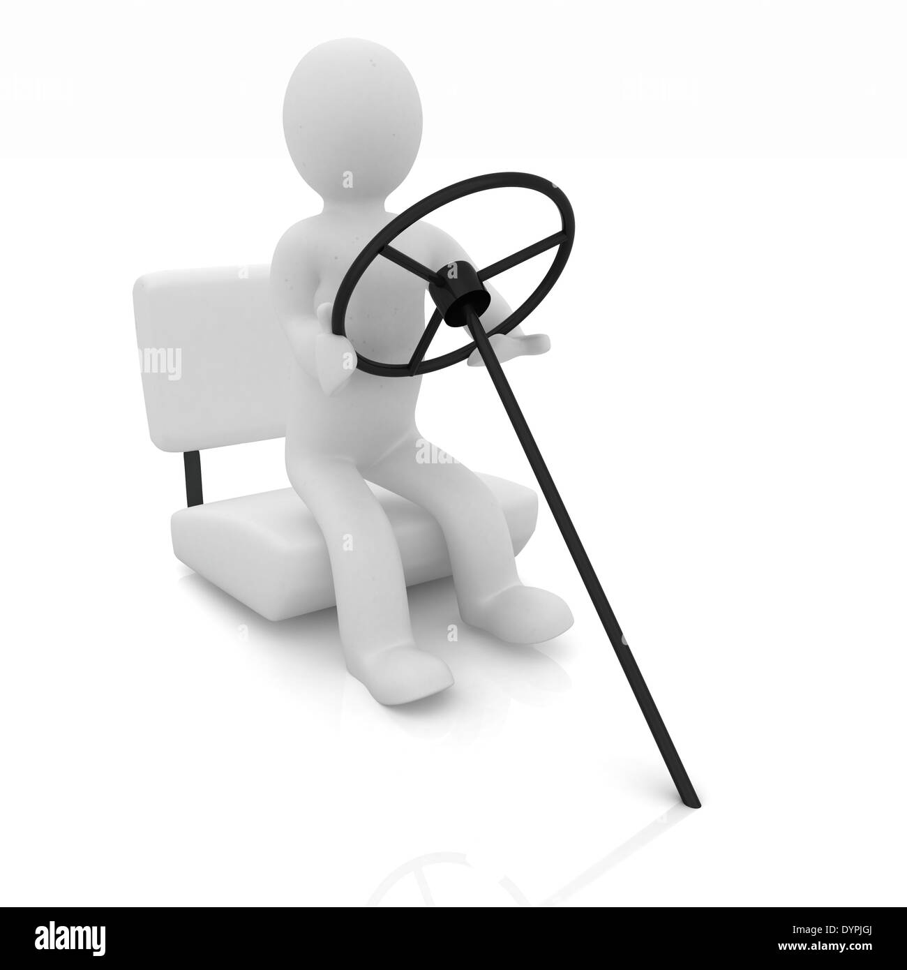 Abstract driver on a white background Stock Photo - Alamy