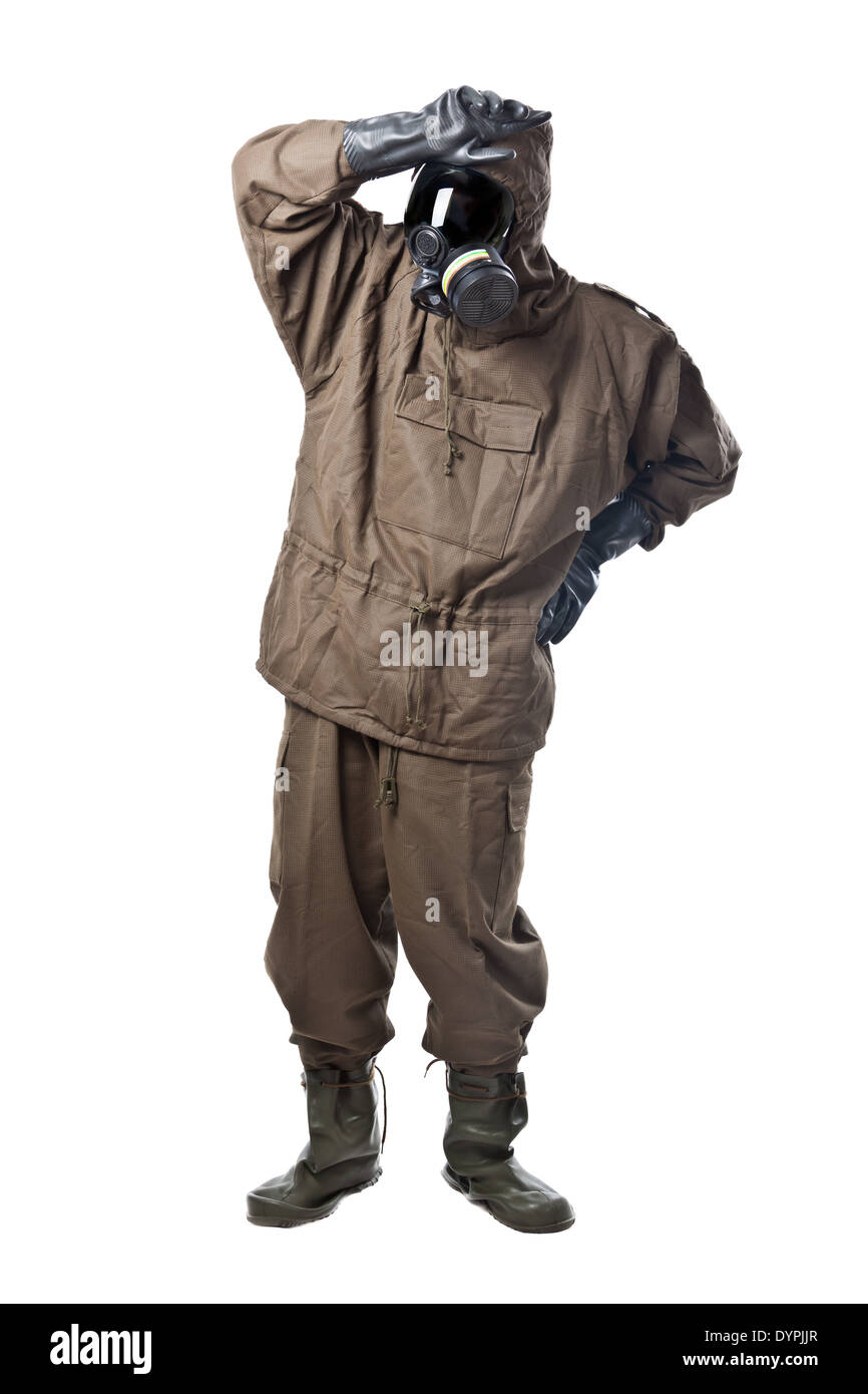 A man wearing an NBC Suit (Nuclear - Biological - Chemical Stock Photo ...