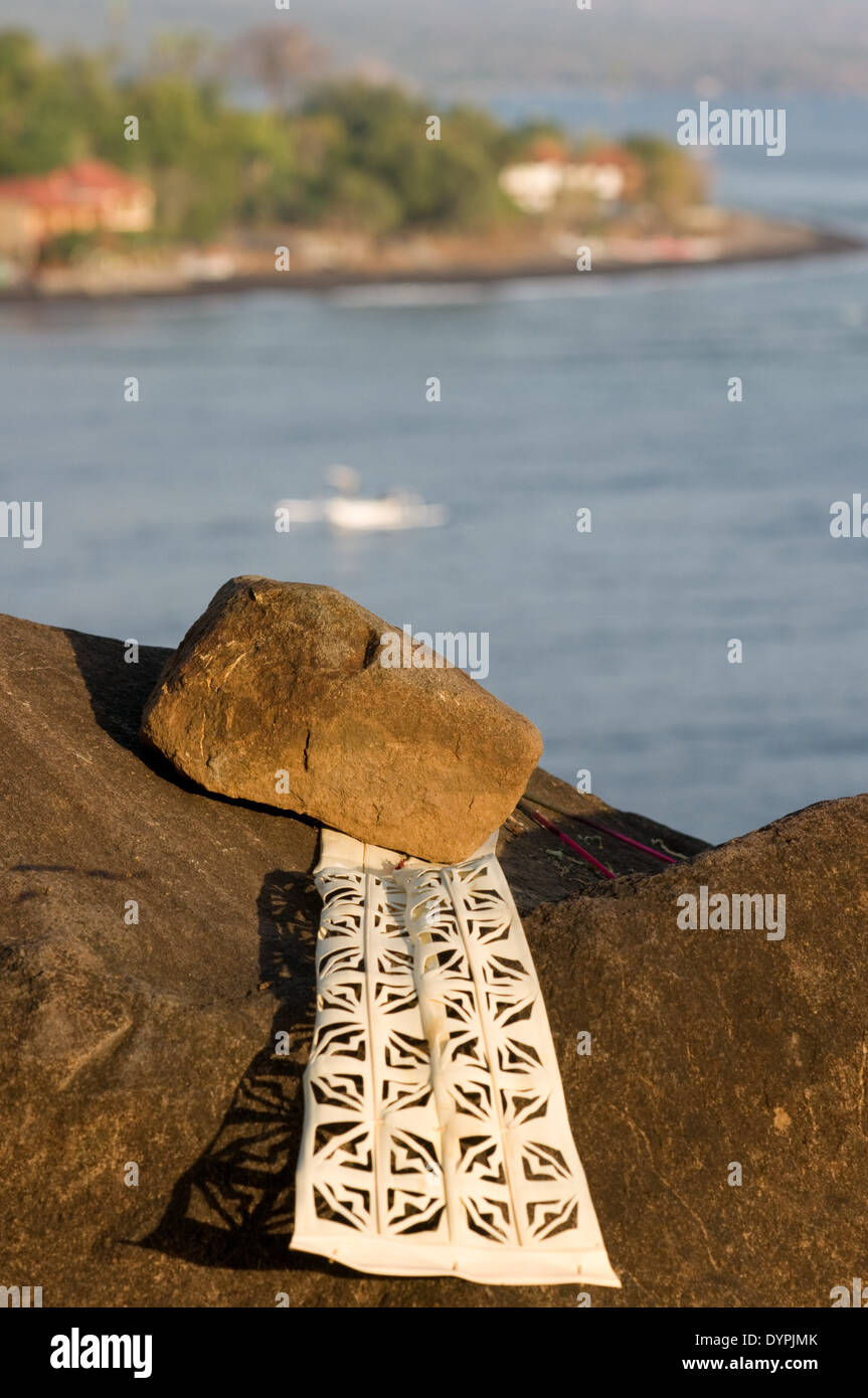 Prayer on rock overlooking small hi-res stock photography and images ...
