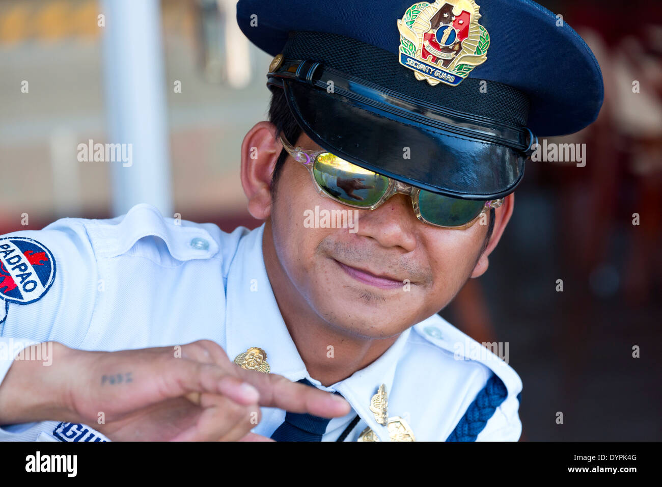 Security Guard in Angeles City, Luzon, Philippines Stock Photo - Alamy