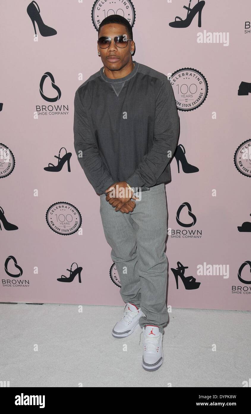 New York, NY, USA. 23rd Apr, 2014. Nelly at arrivals for The Brown Shoe ...