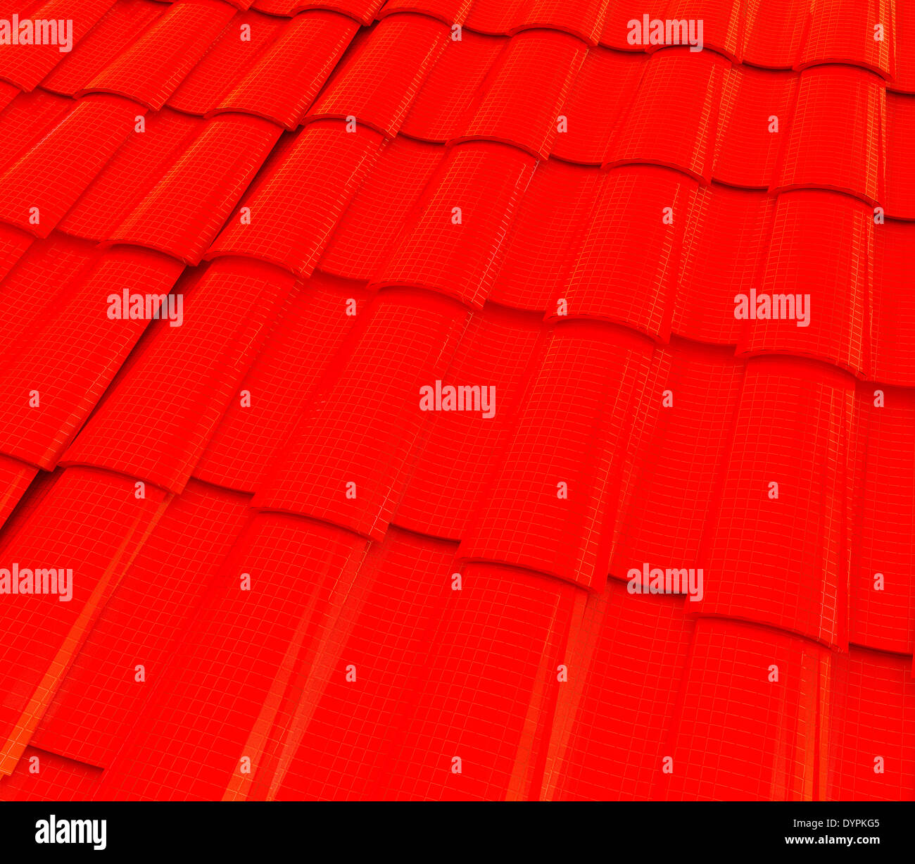 3d red roof tiles Stock Photo - Alamy