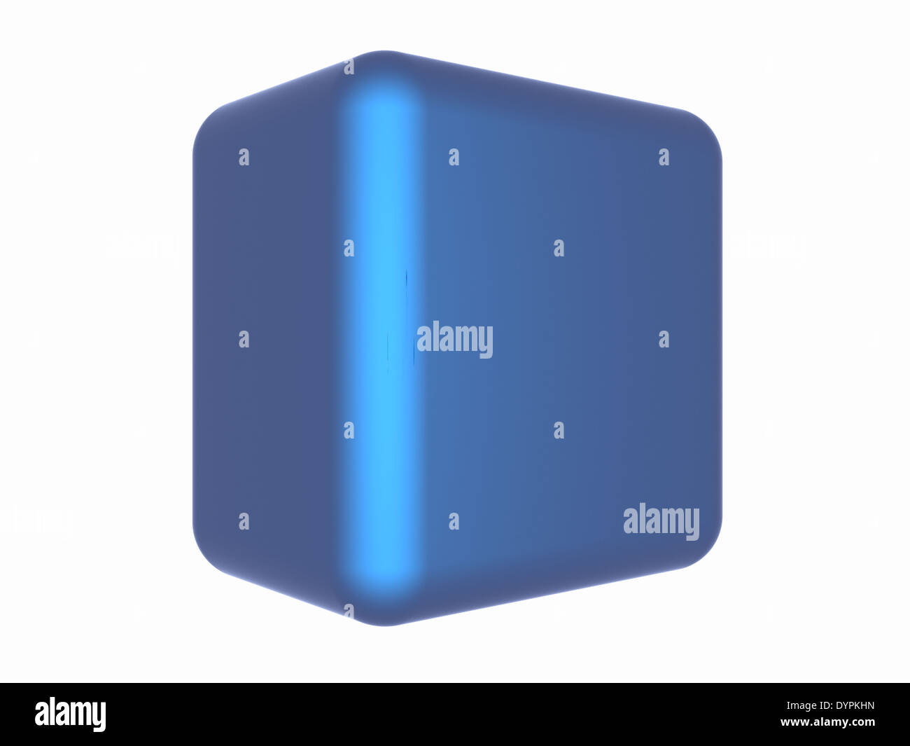Blue metallic shine cube on white Stock Photo - Alamy