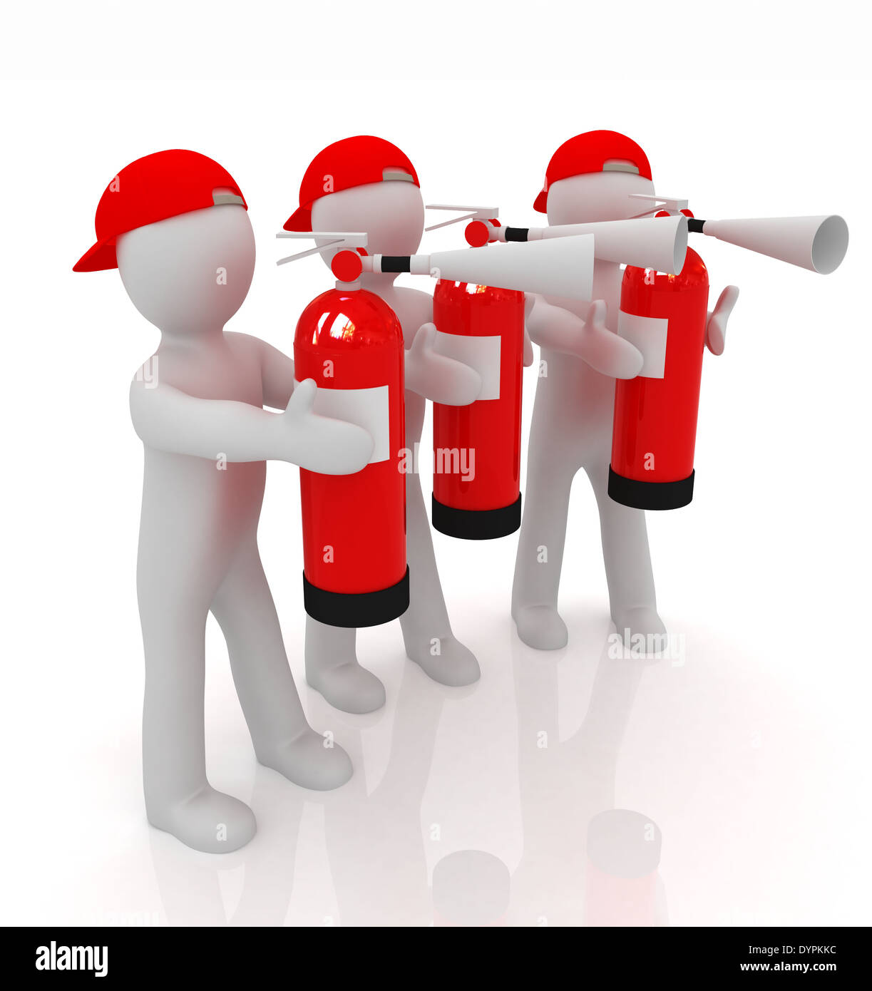 3d man fire extinguisher hi-res stock photography and images - Alamy