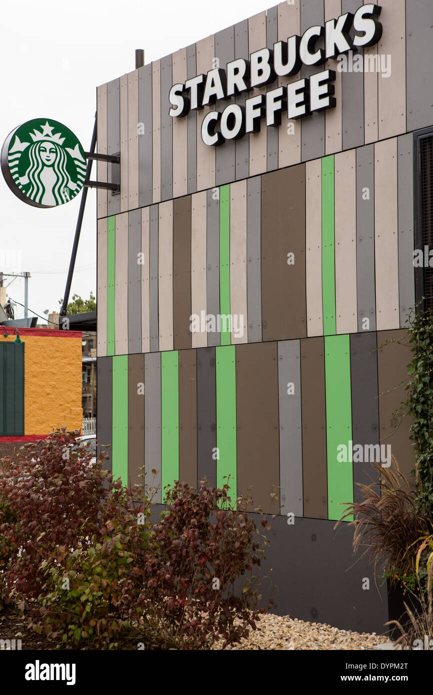 Starbucks Coffee shop built out of recycled shipping containers in ...