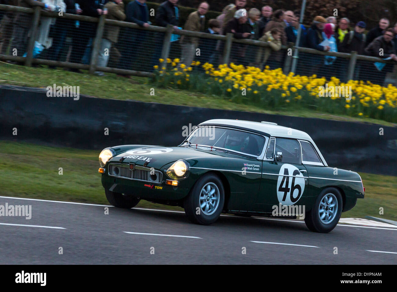 1963 MGB Roadster with driver David Green, Moss Trophy race, 72nd ...