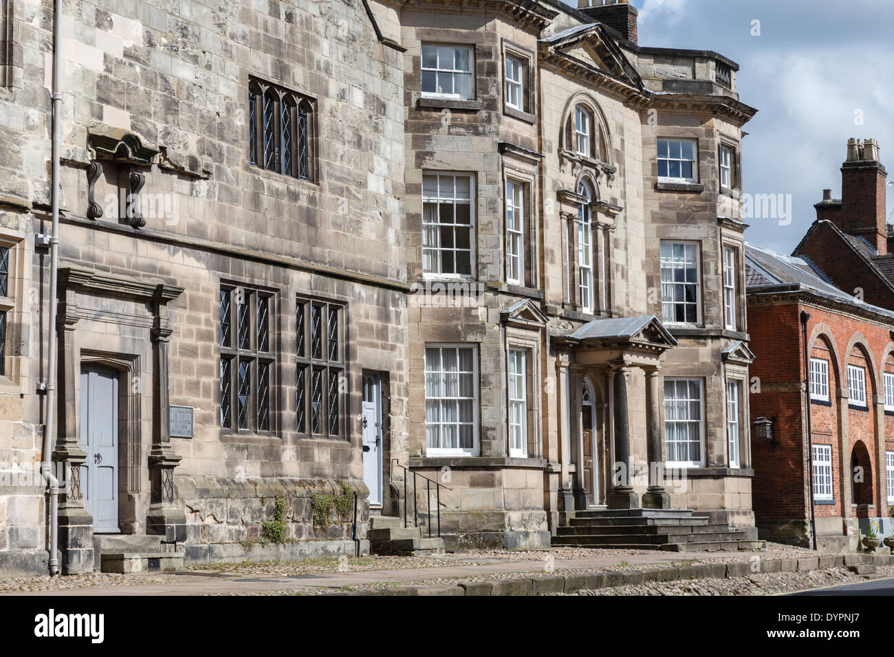 ashbourne town centre derbyshire england Stock Photo - Alamy