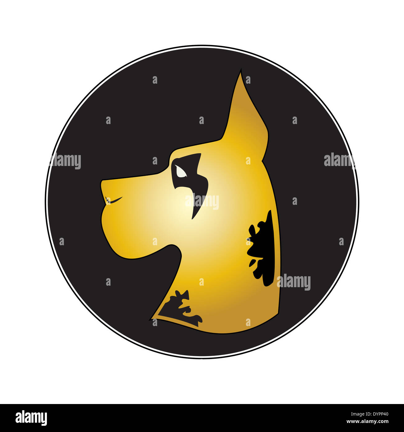 German bulldog head with bones Stock Photo - Alamy