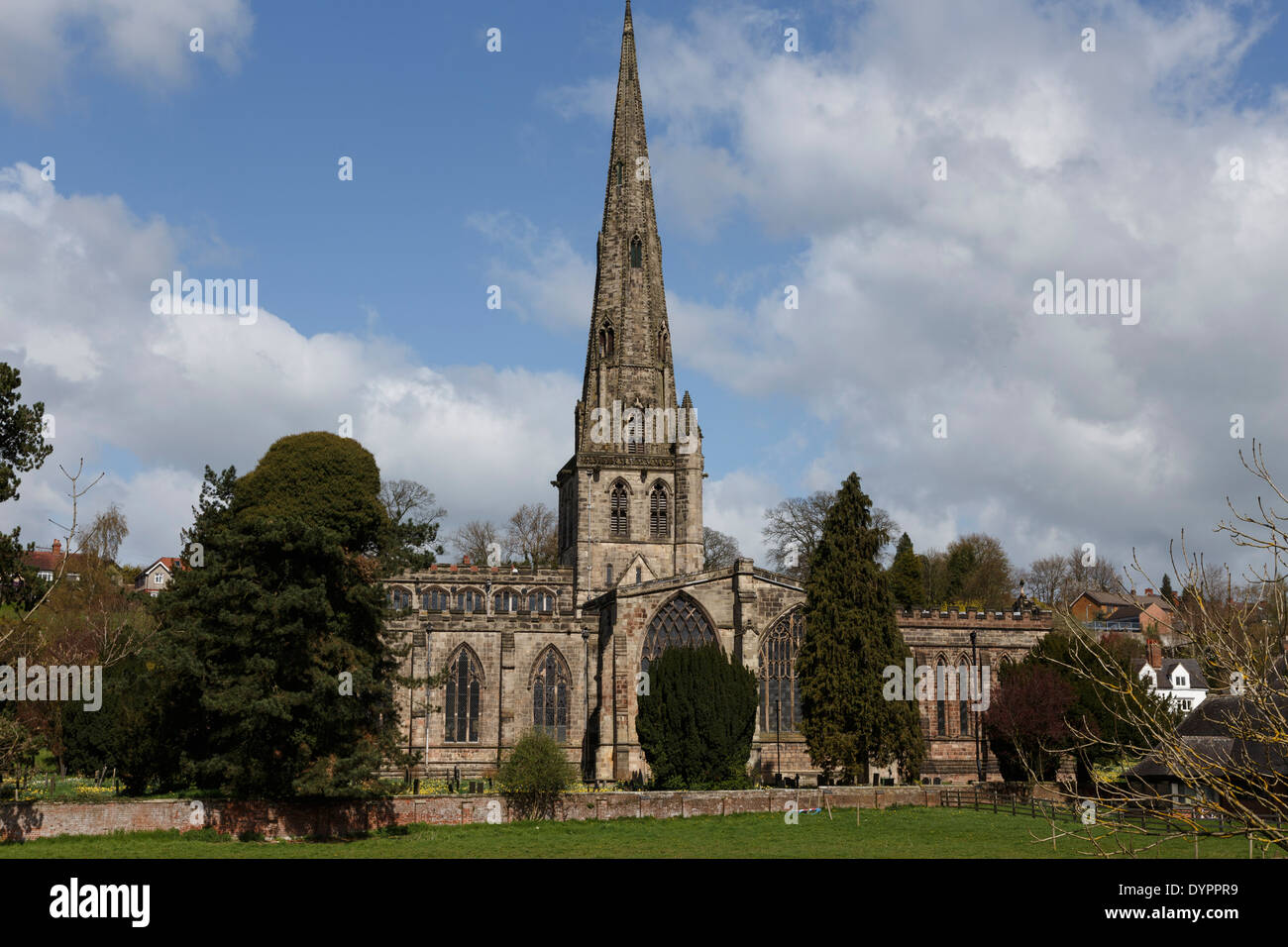 st oswalds church ashbourne derbyshire england uk Stock Photo - Alamy