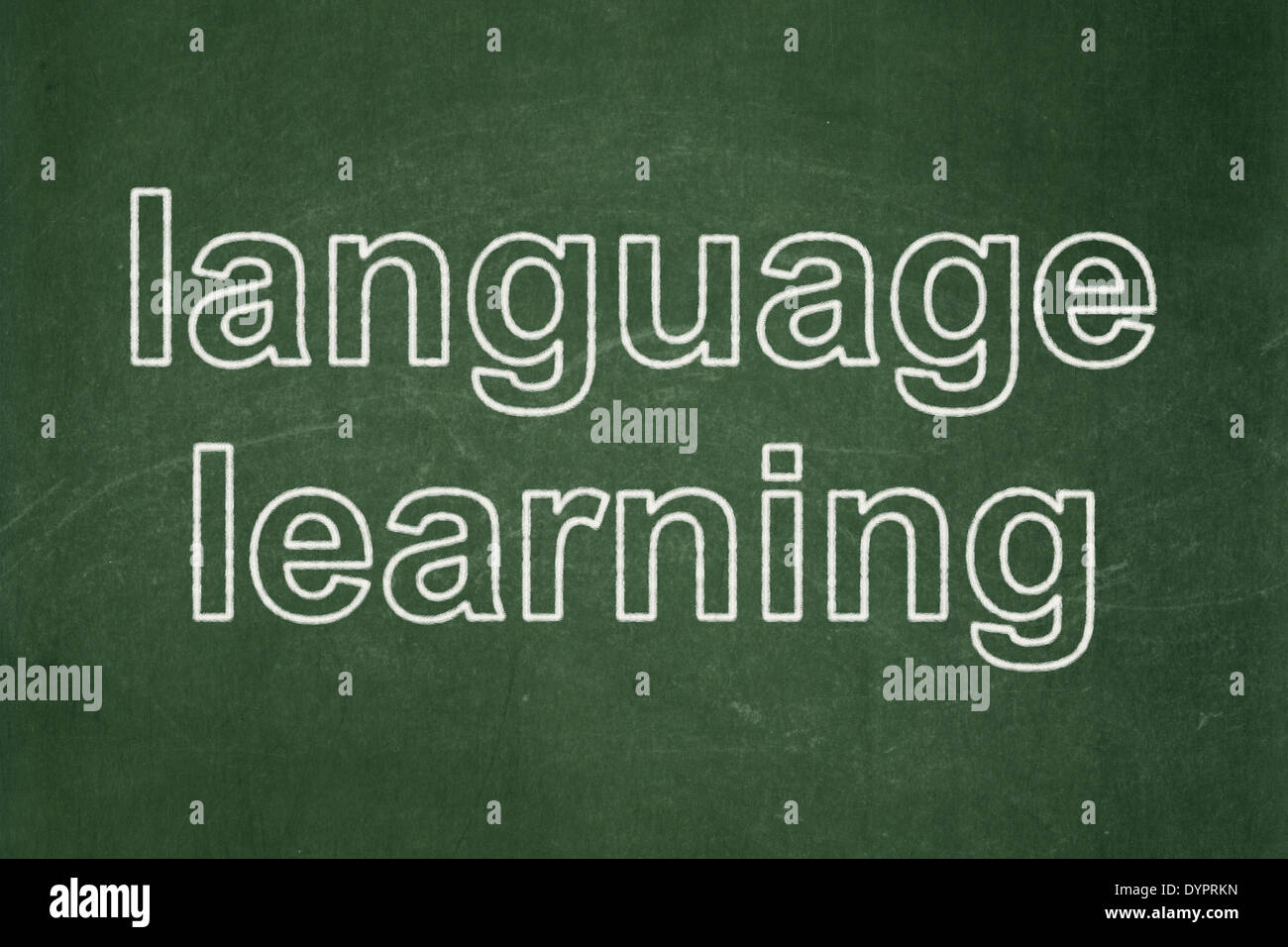 Education concept: Language Learning on chalkboard background Stock ...
