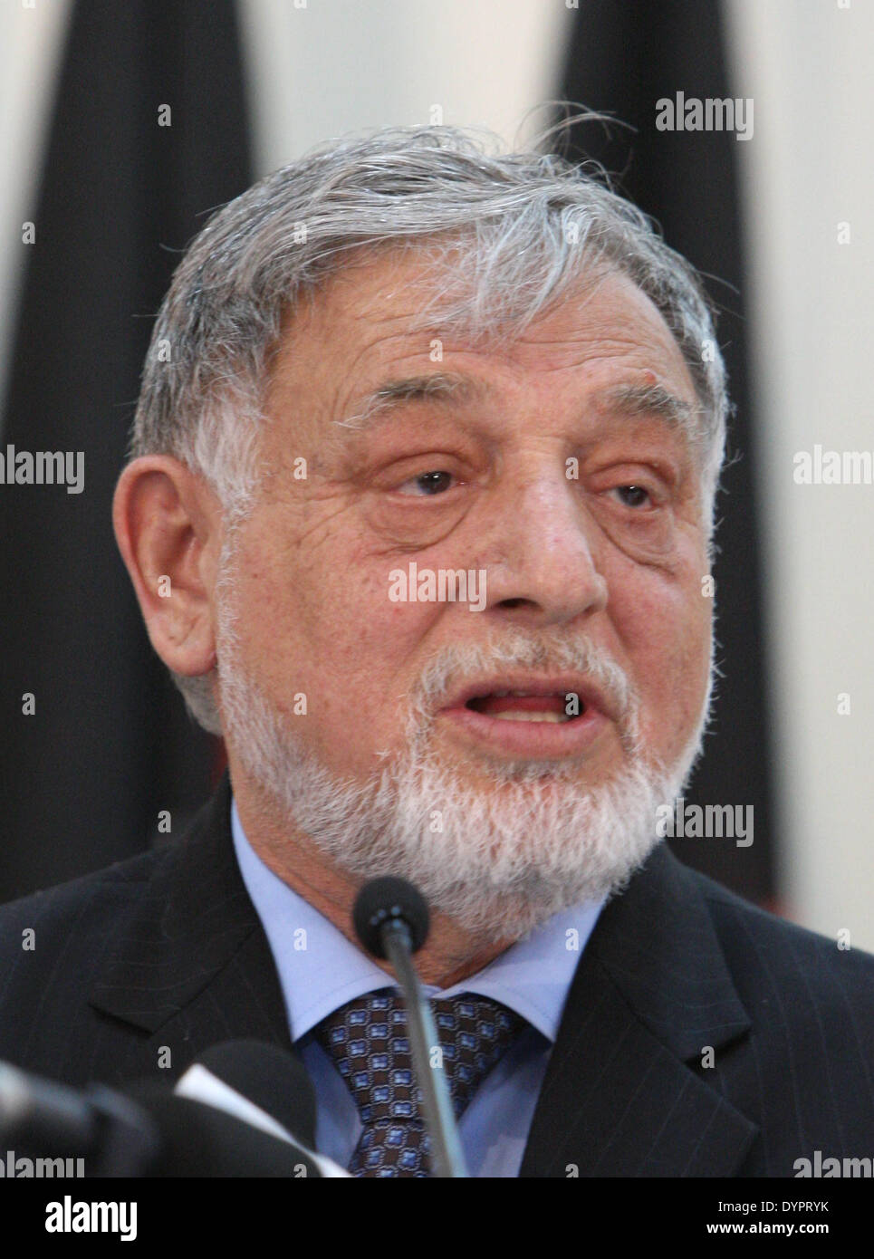 Kabul, Afghanistan . 24th Apr, 2014. Ahmad Yousuf Nuristani, head of ...