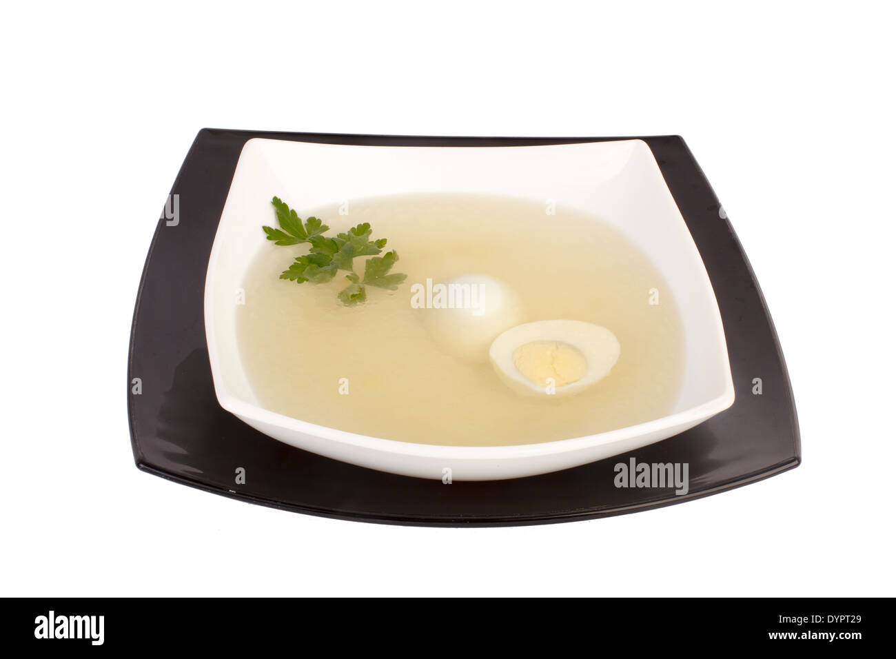 Food soup chicken broth Cut Out Stock Images & Pictures - Alamy