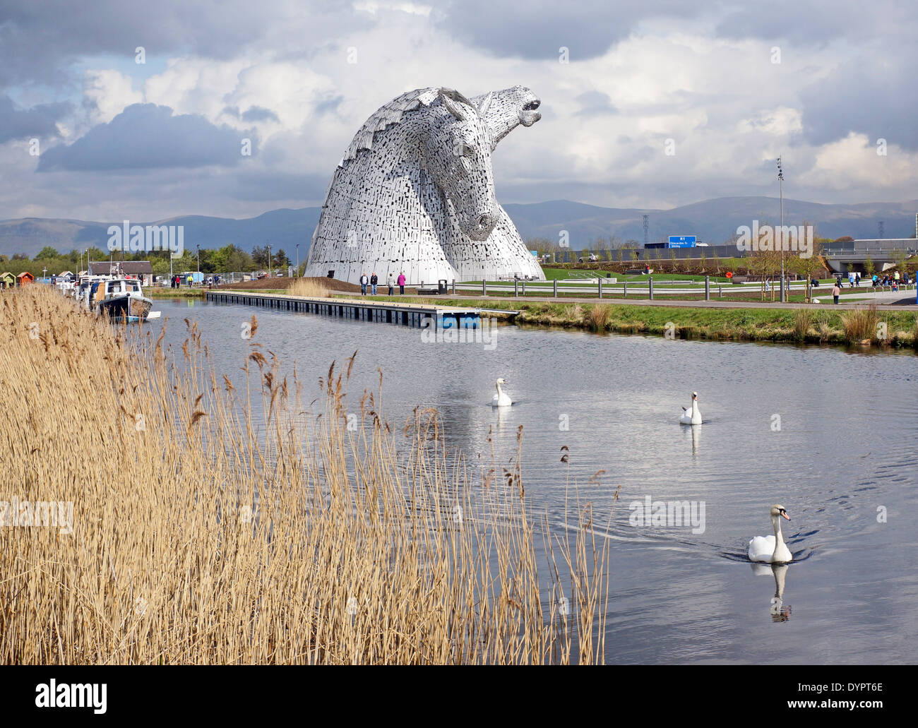 The Kelpies at The Helix beside the entrance to the Forth & Clyde canal ...