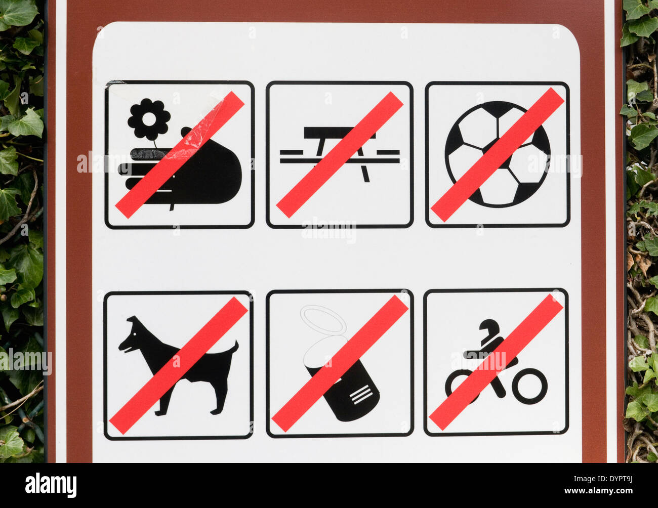 Prohibited Activities Sign Stock Photos & Prohibited Activities Sign ...