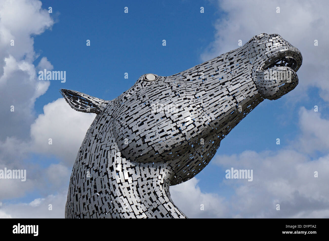 The Kelpies at The Helix beside the entrance to the Forth & Clyde canal ...
