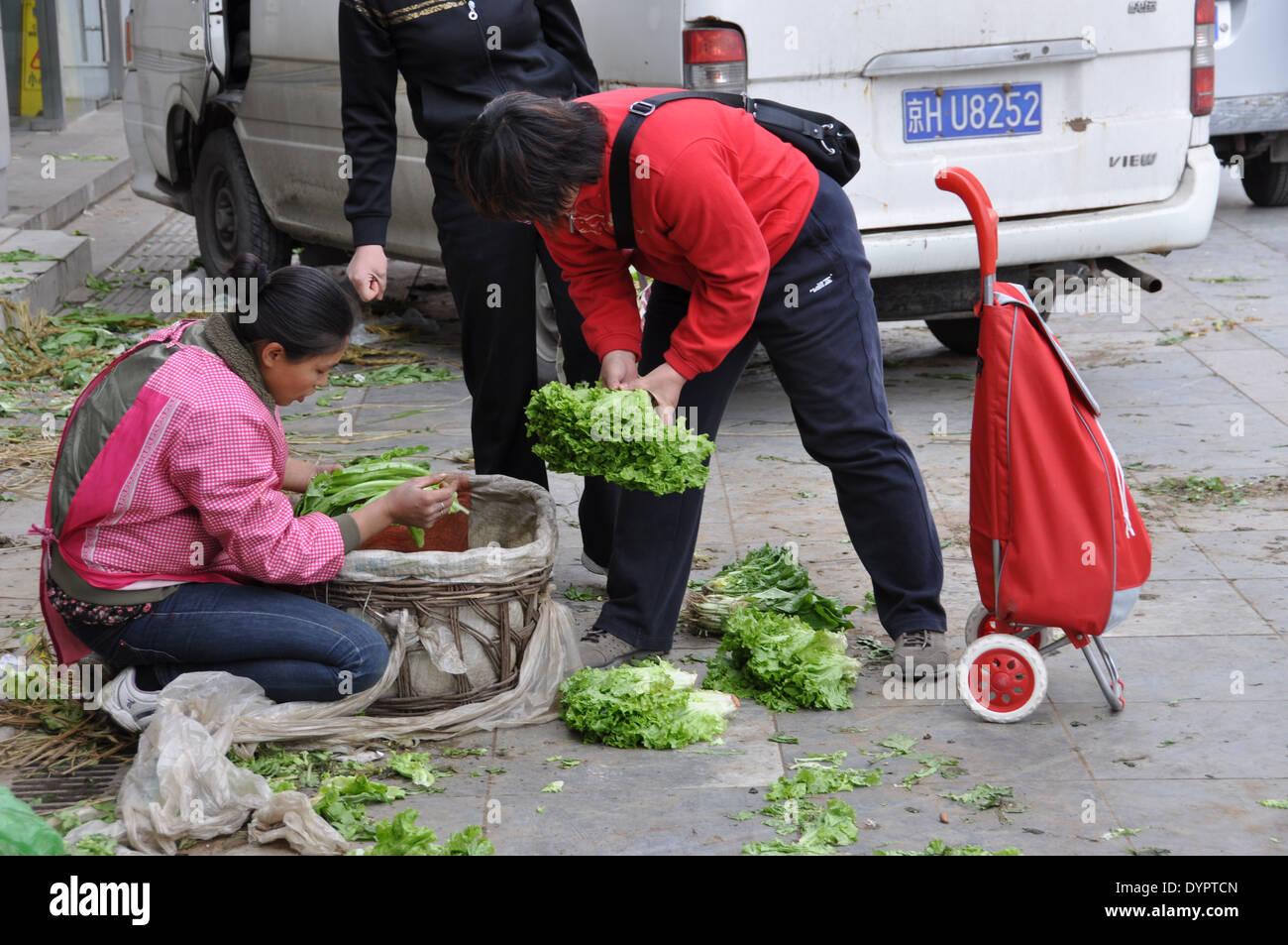 China cleaning trolley hi-res stock photography and images - Alamy