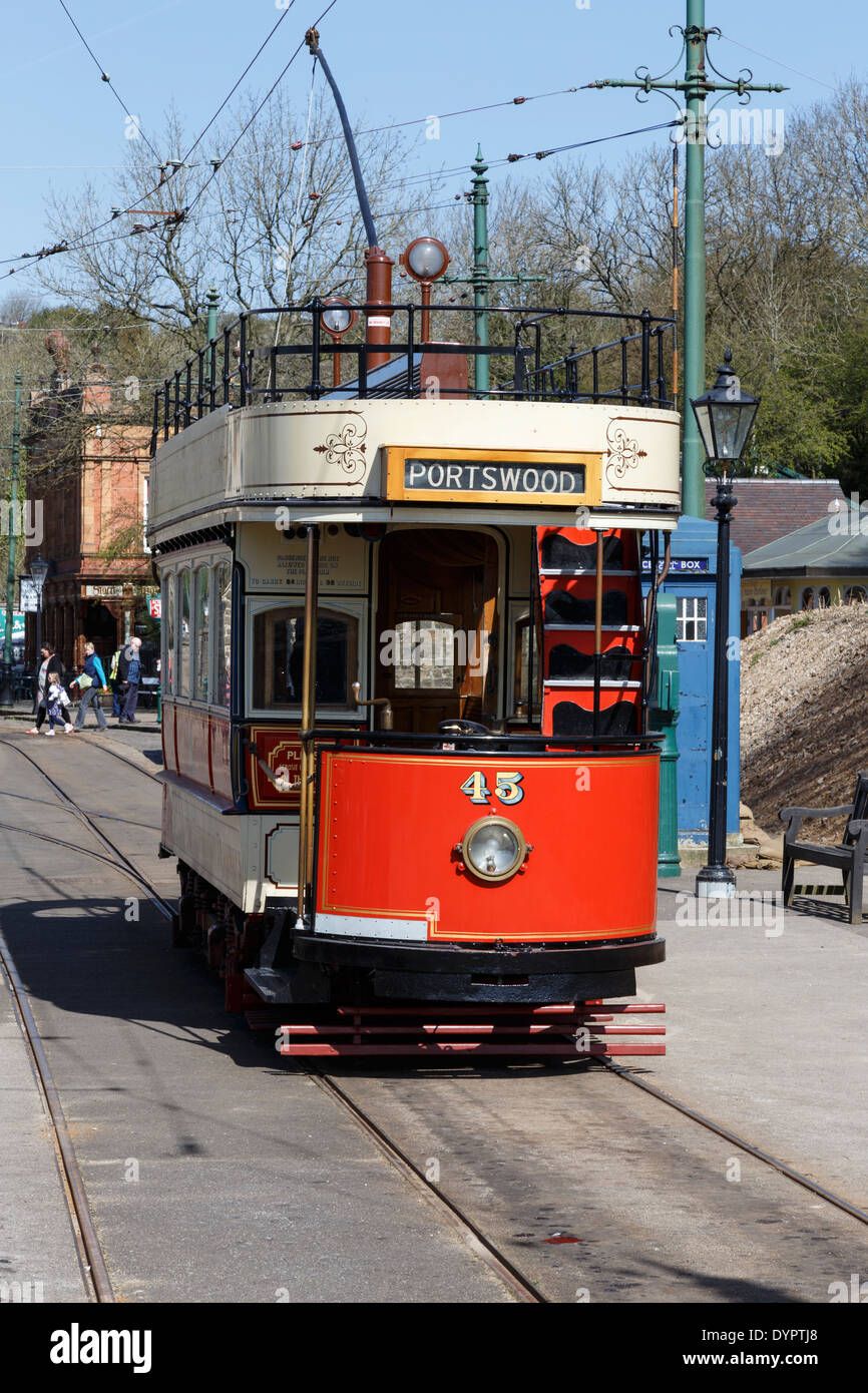 crich tramway village derbyshire england uk Stock Photo - Alamy