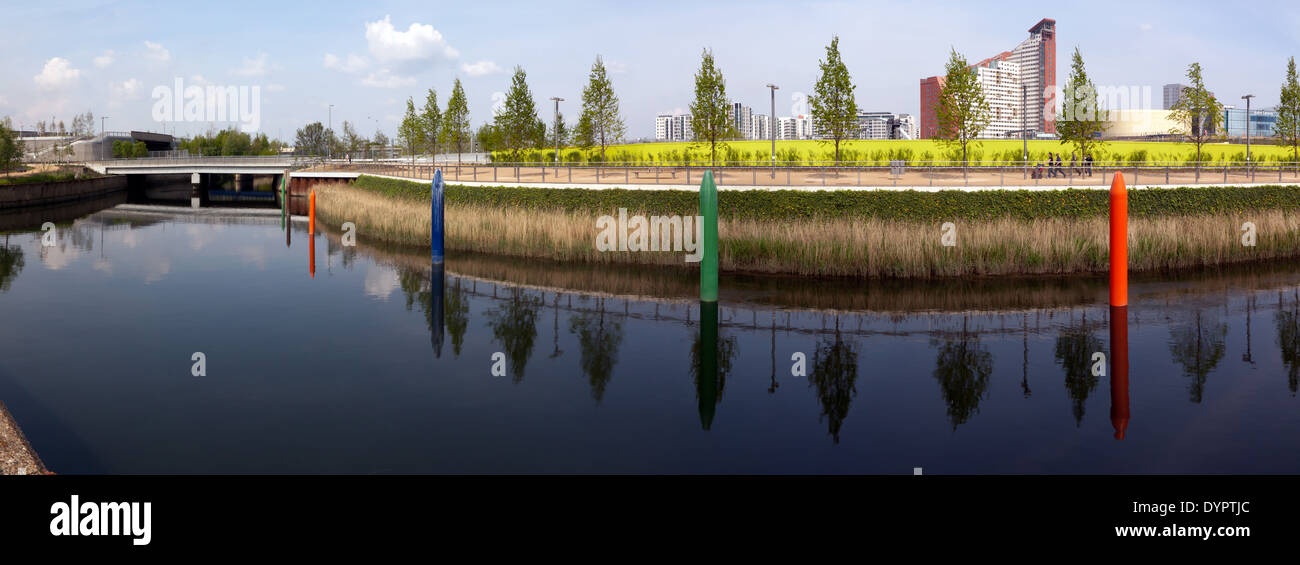 Panorama of a section of the river Lee as is passes through the newly ...