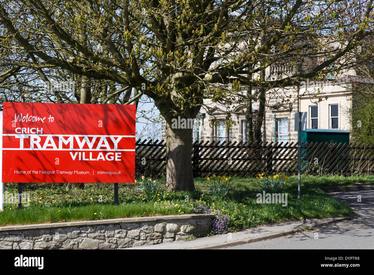 crich tramway village derbyshire england uk Stock Photo - Alamy