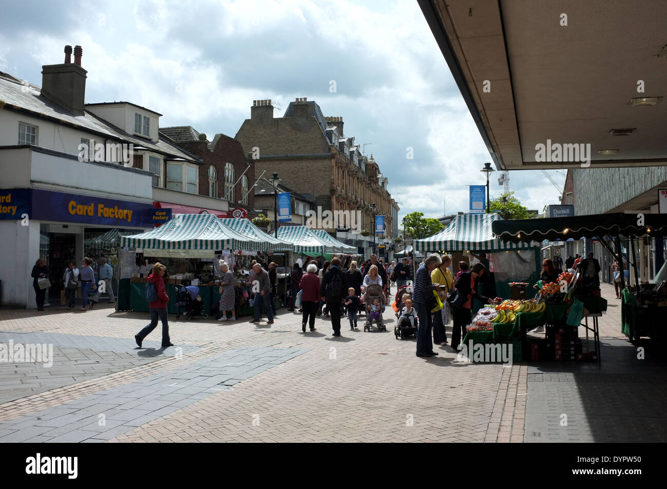 market stalls in the town of bromley kent south east of uk 2014 Stock ...