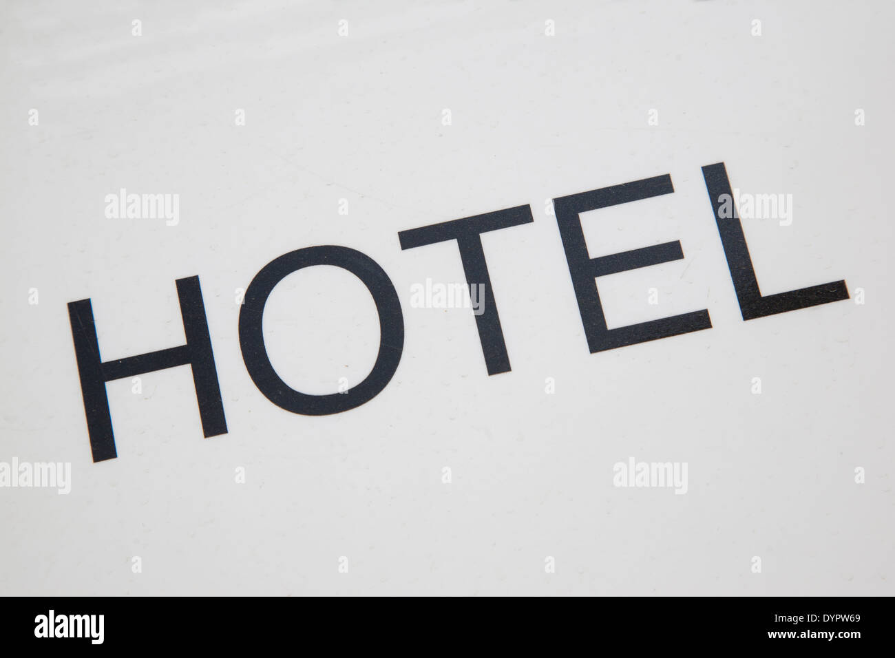 Hotel Sign on White Background Stock Photo - Alamy