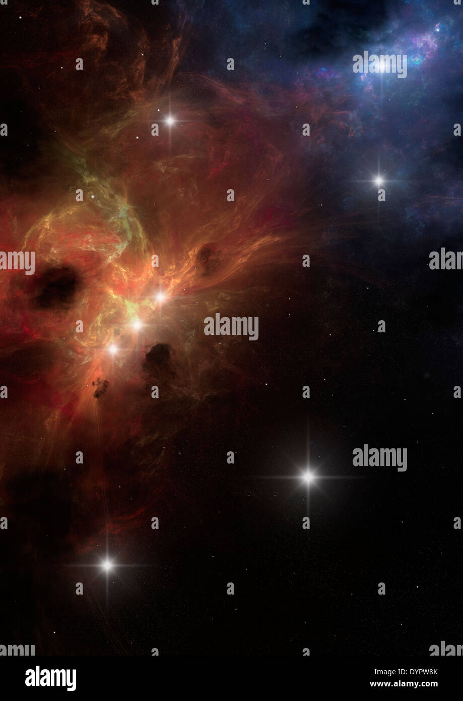 Deep space scene with stars and nebula's Stock Photo - Alamy
