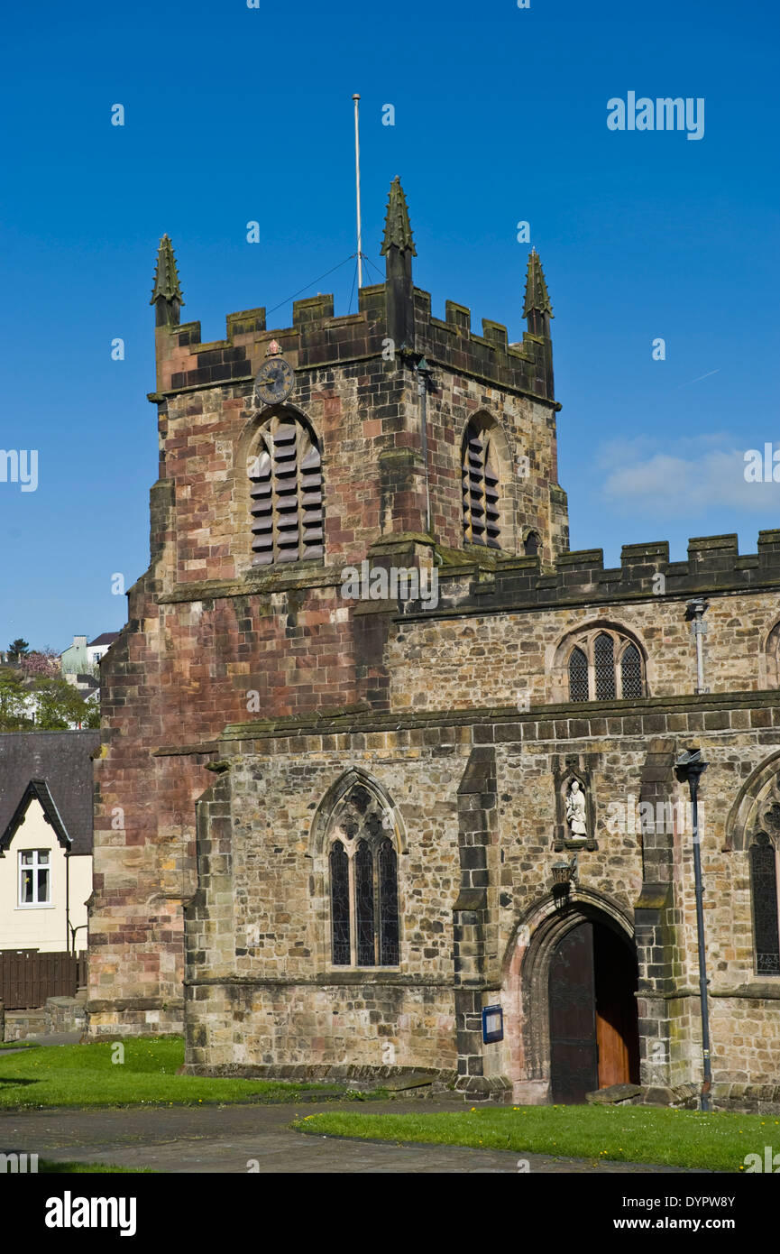 Exterior of Bangor Cathedral Bangor Gwynedd North Wales UK Stock Photo ...