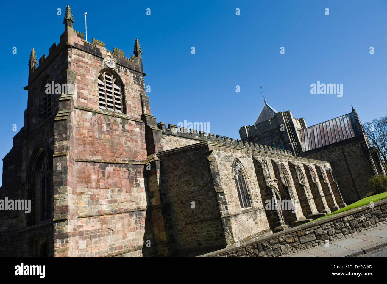 Exterior of Bangor Cathedral Bangor Gwynedd North Wales UK Stock Photo ...